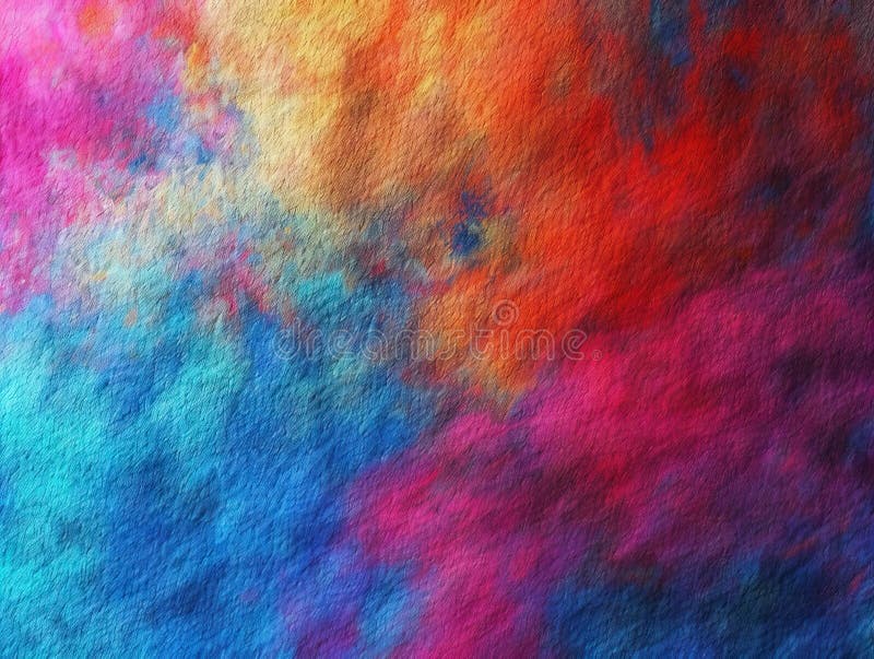 A Vibrant Explosion of Colors on Textured Paper Stock Illustration ...