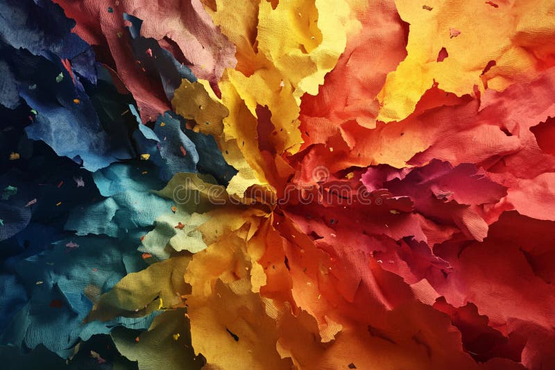 Vibrant Explosion of Colors in a Textured Relief Artwork. Generative AI ...