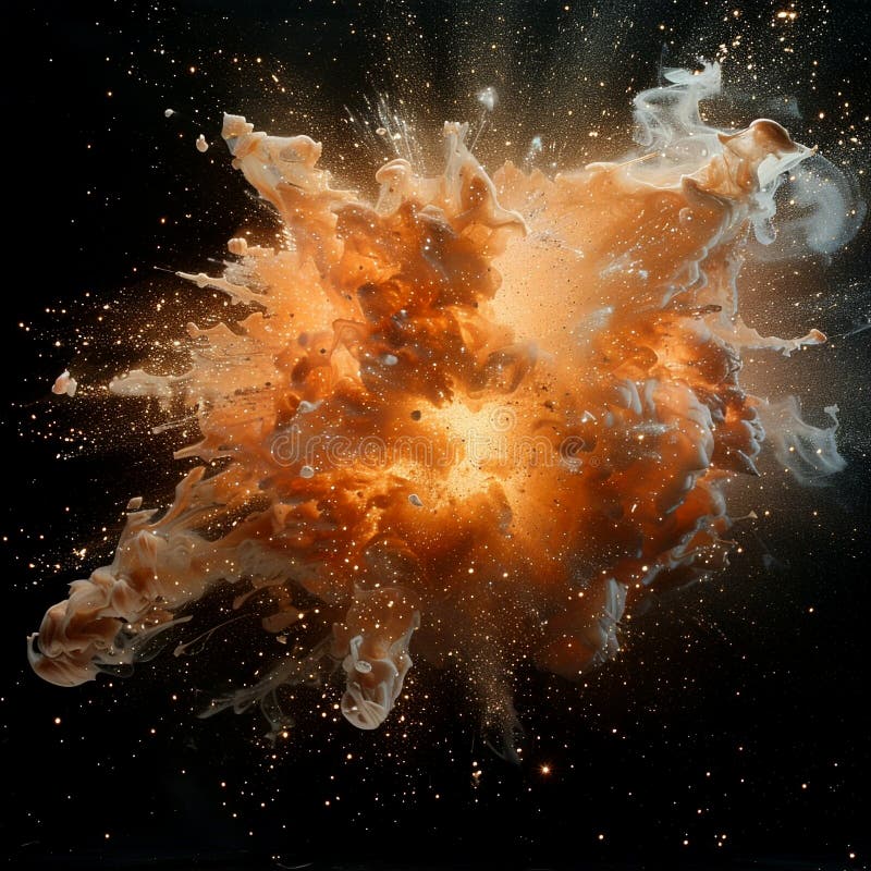 A Vibrant Explosion of Colors and Textures Against a Cosmic Backdrop in ...