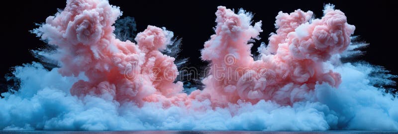 A Vibrant Explosion Creating Chaos with Colorful Smoke in a Dynamic ...