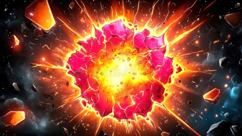 A Vibrant Explosion of Energy with Bright Colors and Dynamic Effects ...