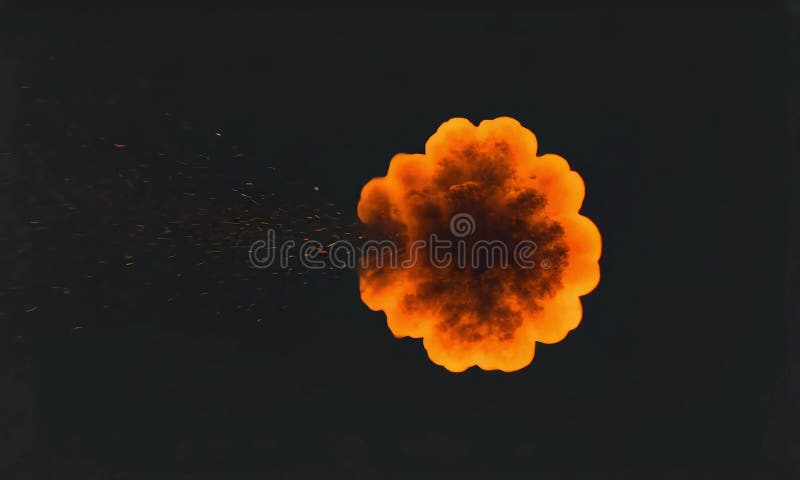 Vibrant Explosion of Fire and Sparks Against a Dark Background ...