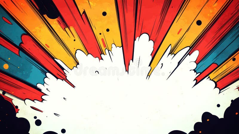 A Vibrant Explosion Graphic with Dynamic Colors and Stylized Lines ...