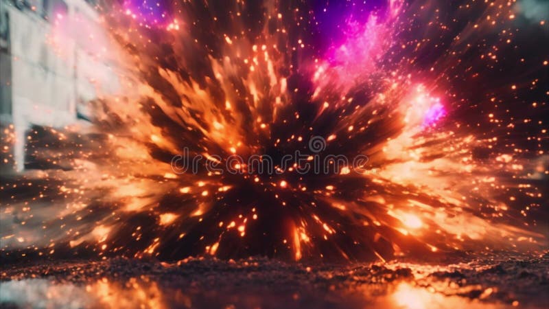 Sparkling Explosion stock footage. Video of orange, chaos - 336011624