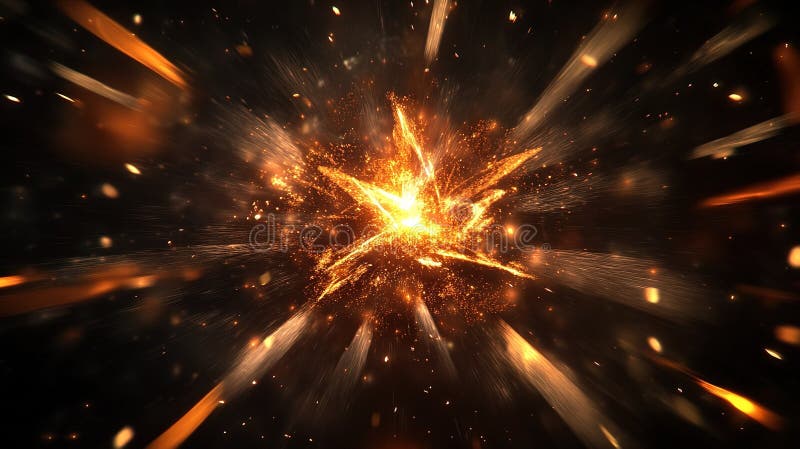 A Vibrant Explosion of Light and Color in a Dark Background, Capturing ...