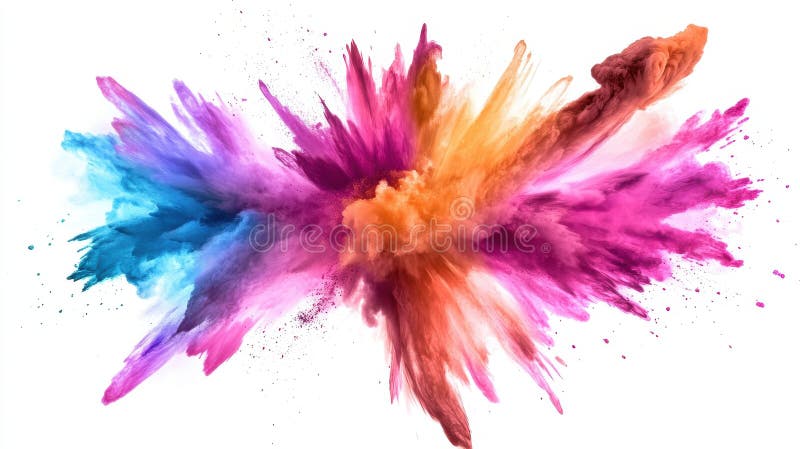 Vibrant Explosion of Light and Color Isolated on White Background ...