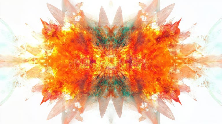 Vibrant Explosion of Light and Color Isolated on White Background ...