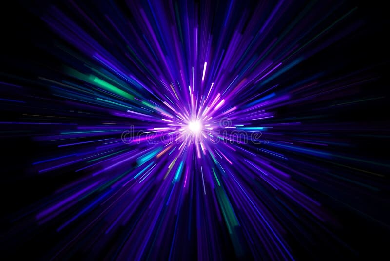 Vibrant Explosion of Light Radiating from the Center Stock Illustration ...