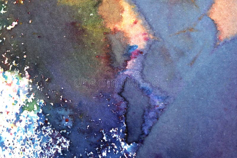 Vibrant Explosion of Multicolour Rainbow Watercolour Paint Splatters ...