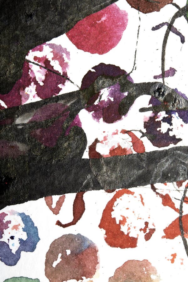 Vibrant Explosion of Multicolour Rainbow Watercolour Paint Splatters ...