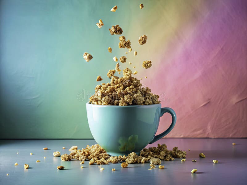 A Vibrant Explosion of Pastel Granola a Stunning Visual Feast for a ...