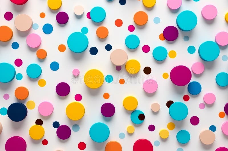 A Vibrant Explosion of Polka Dots and Creativity, Generative AI Stock ...