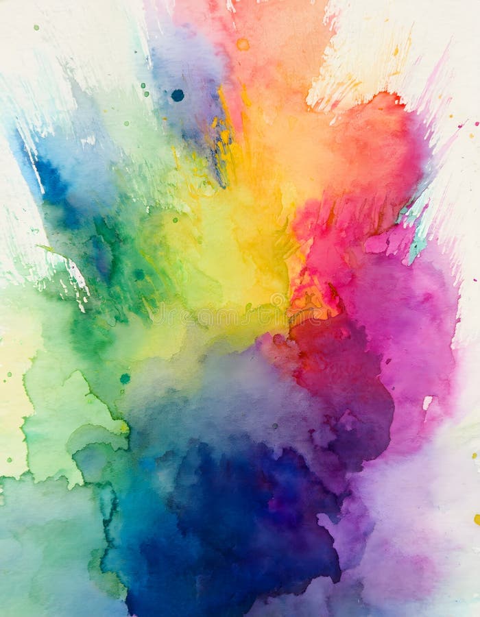 A Vibrant Explosion of Rainbow Colors in a Dynamic, Abstract Splash ...