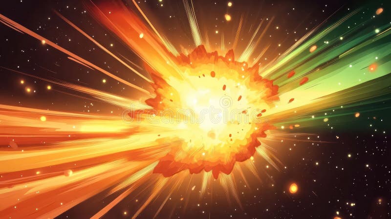 A Vibrant Explosion in Space, Showcasing Energy and Motion through ...