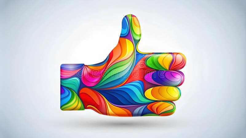 A Vibrant Expression of Approval: Abstract Thumbs Up Design AI ...