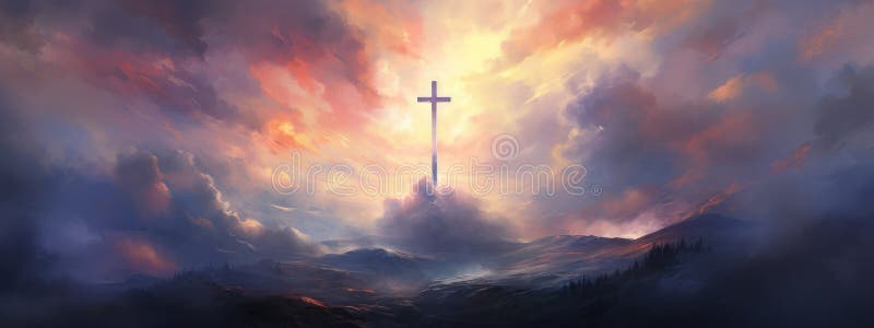 Vibrant Expression of Faith: a Digital Artistic Rendition of the Cross ...