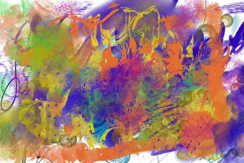 Vibrant and Expressive Abstract Art Featuring Colorful Swirls and ...