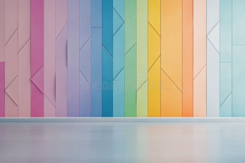 Geometric Rainbow Triangles: Abstract Textured Wall Background for Web ...