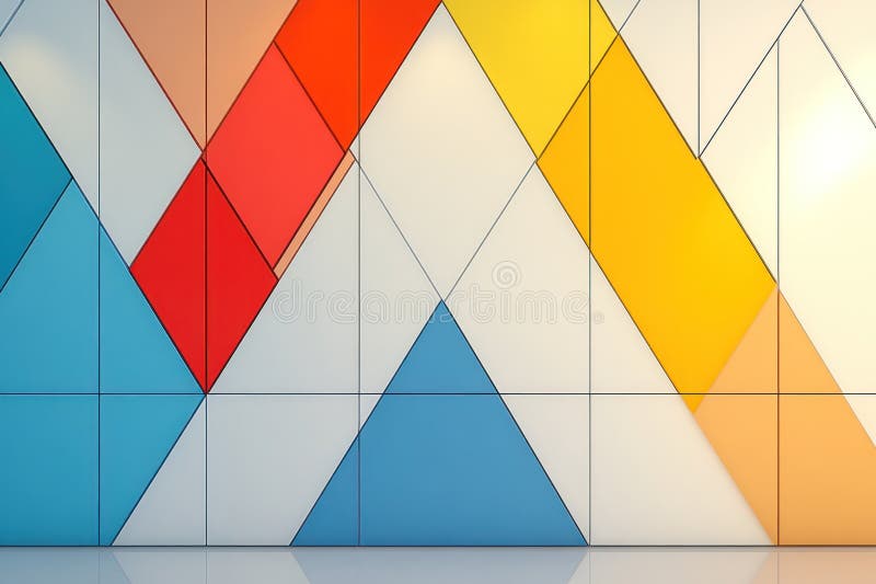 Geometric Rainbow Triangles: Abstract Textured Wall Background for Web ...