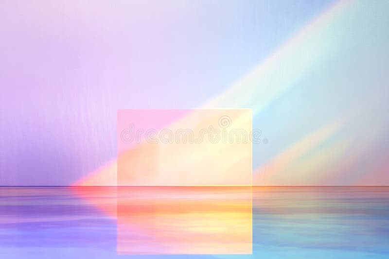 Colorful Prism Light Overlay in an Empty Studio Room: Perfect ...