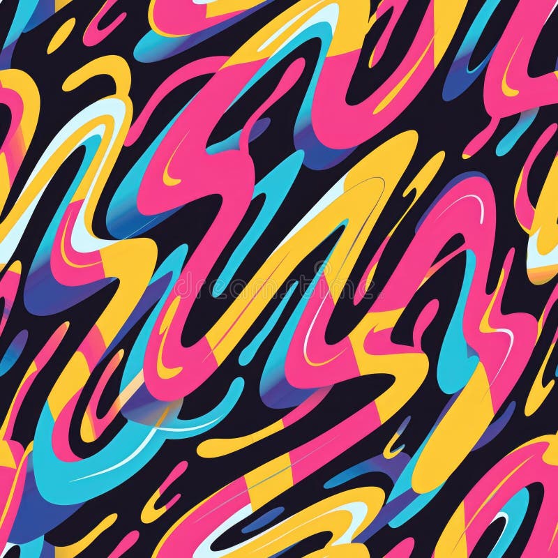 Vibrant and Eye-catching Pattern on a Dark Background, Perfect for ...