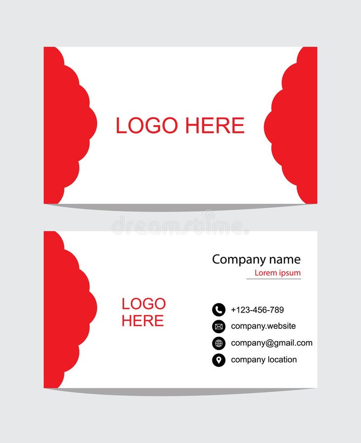 Color Full Personal Business Card Design Stock Illustration ...
