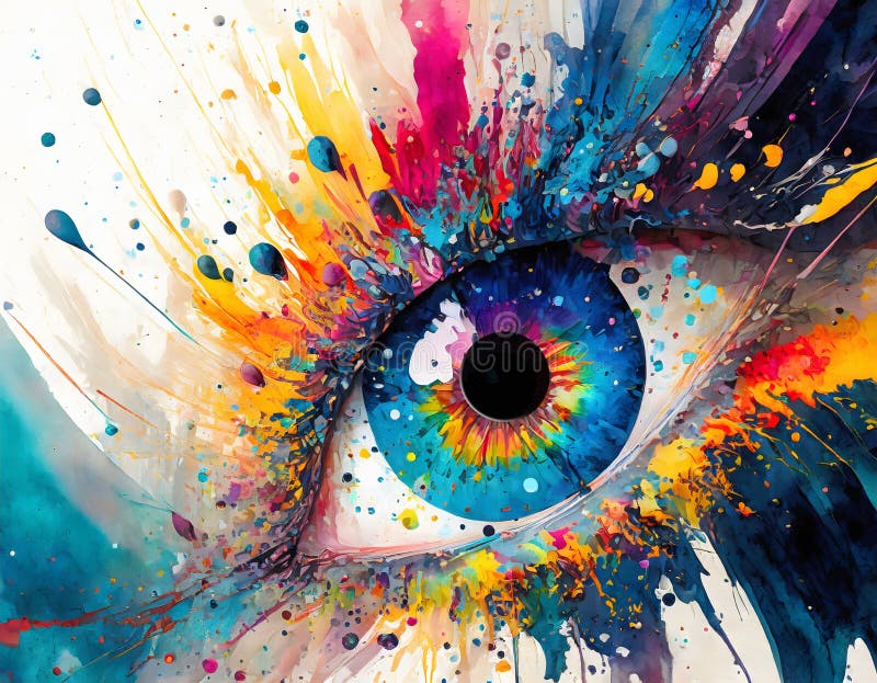 Vibrant eye stock illustration. Illustration of splatter - 310891745