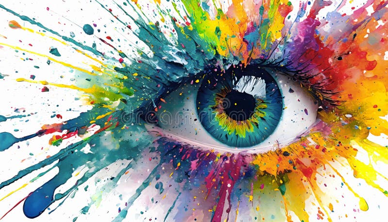 Vibrant eye stock illustration. Illustration of lids - 311052445