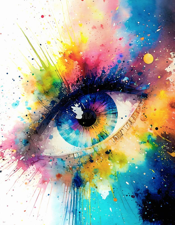 Vibrant eye stock illustration. Illustration of rainbow - 311742821
