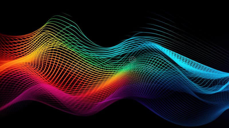 Vibrant and EyeCatching Abstract Waveforms Created in a Beautiful ...