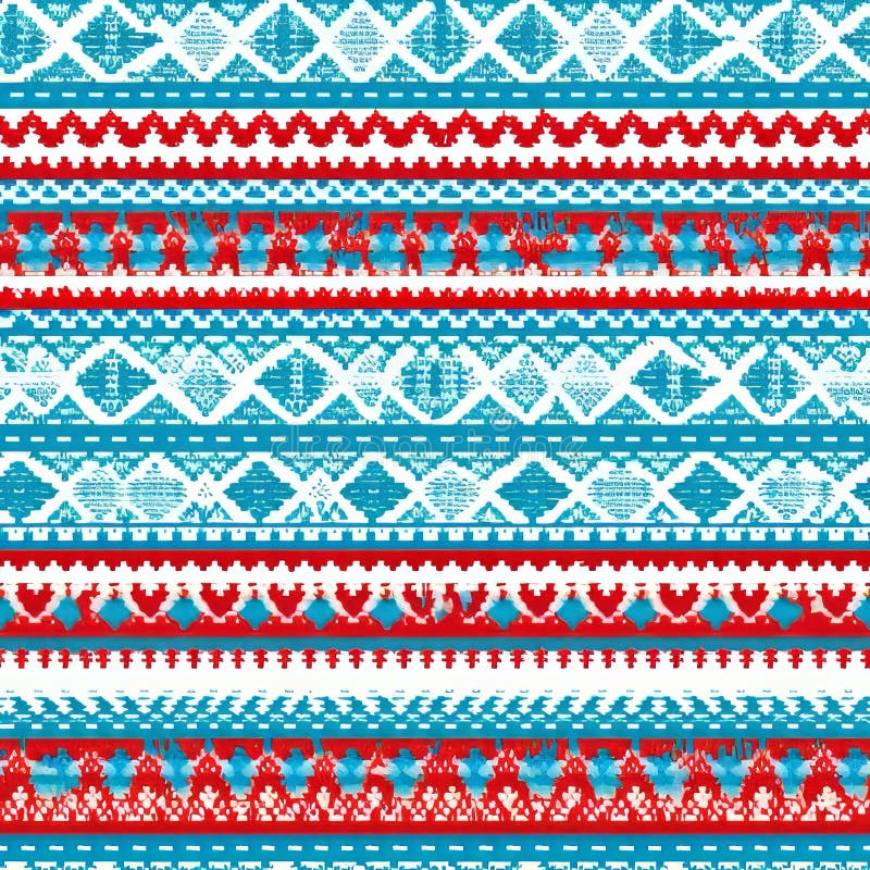 Vibrant Fair Isle Fabric Design with Geometric Patterns Unveiled Stock ...