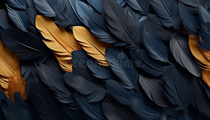 Vibrant Feather Pattern, Elegance in Nature, Bright Animal Wing ...
