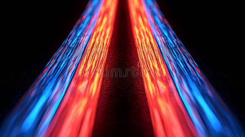 Vibrant Fiber Optic Network of Light Effects Stock Illustration ...