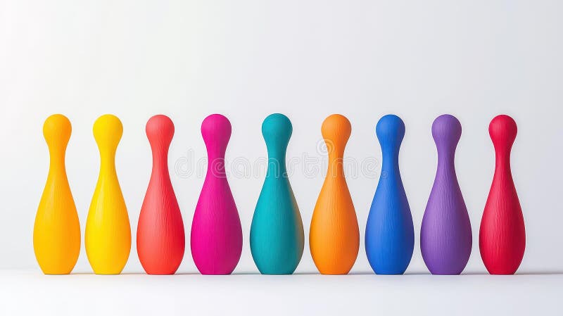 Vibrant Figurines in Rows Symbolize Unity and Teamwork, Capturing the ...