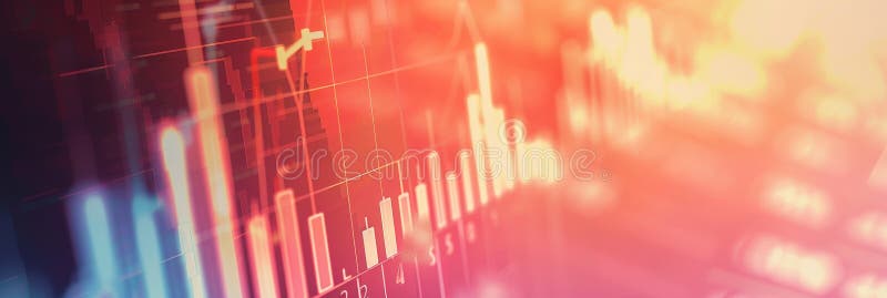 Vibrant Financial Data Chart with Dynamic Gradient Colors in Focus ...