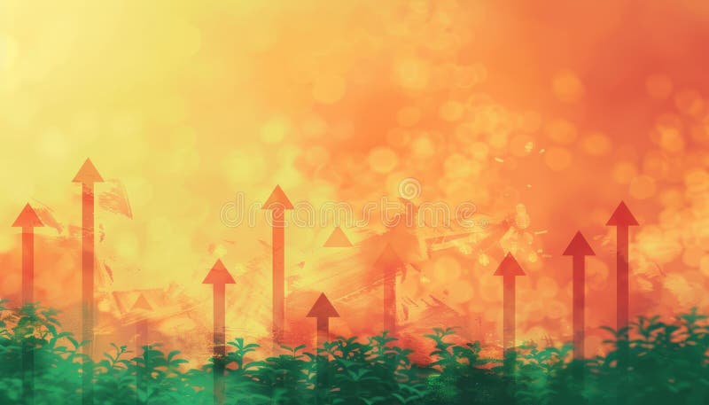Vibrant Financial Progress Arrows Background with Ample Space for Text ...