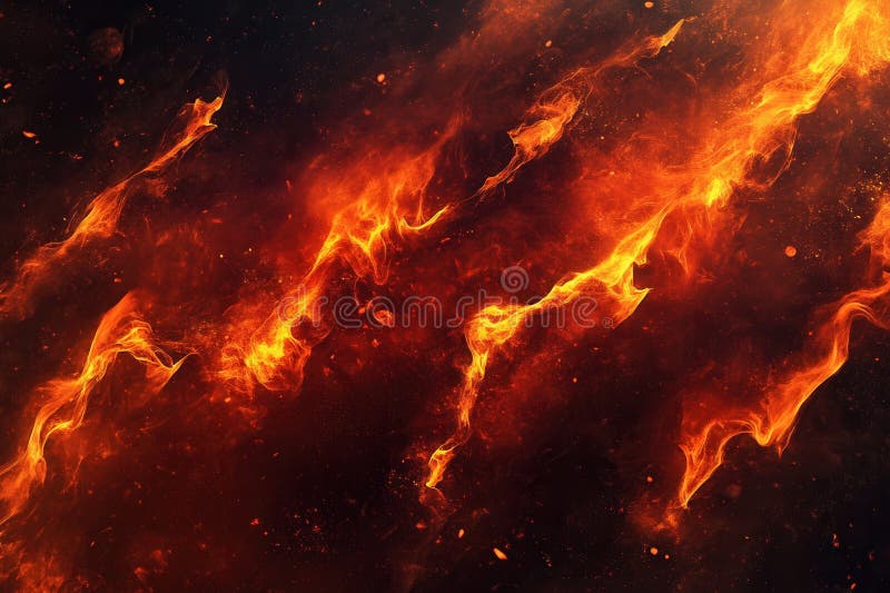 Vibrant Fire Background with Deep Red and Orange Flames Creating a ...
