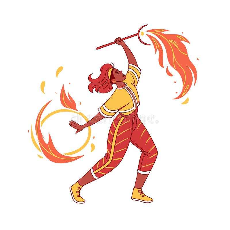 Vibrant Fire Dancer Stock Illustrations – 105 Vibrant Fire Dancer Stock ...