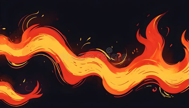 Vibrant Fire Flames Pattern – Dynamic and Fiery Abstract Design Stock ...