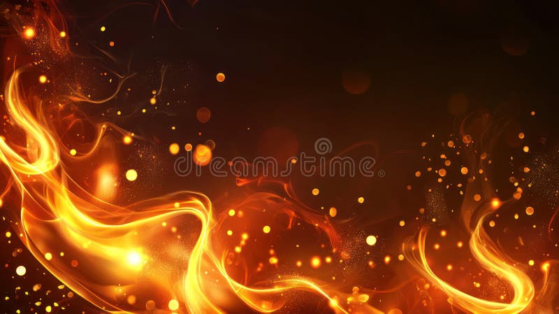 Vibrant Fire Themed Backdrop with Glowing Orange Sparks and Dark ...