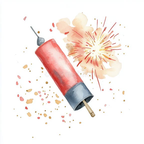 Vibrant Firecracker Explodes with Colorful Sparks and Festive Elements ...
