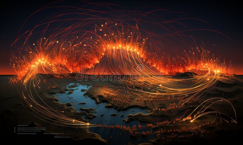 Firework Exploding Over Water Stock Photo - Image of firework ...