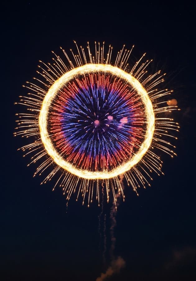 Circular Firework Display Stock Illustrations – 217 Circular Firework ...