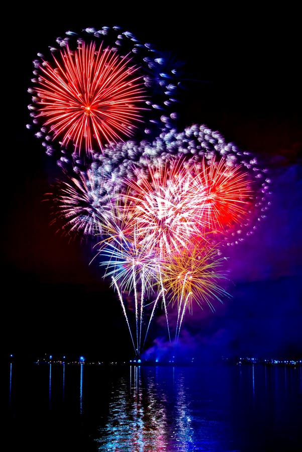 Beautiful red firework stock image. Image of firework - 92720097