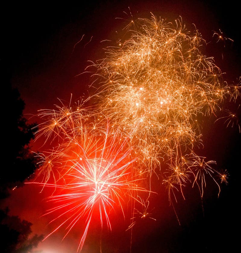Vibrant fireworks display stock image. Image of explosive - 64670027