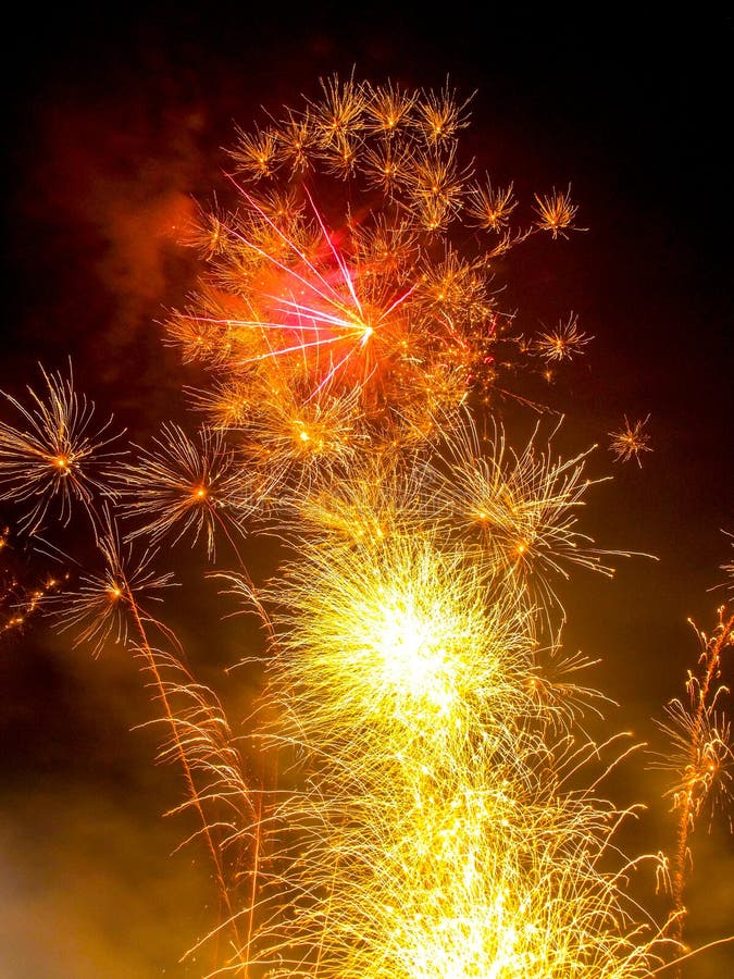 Vibrant fireworks display stock image. Image of bright - 64670223