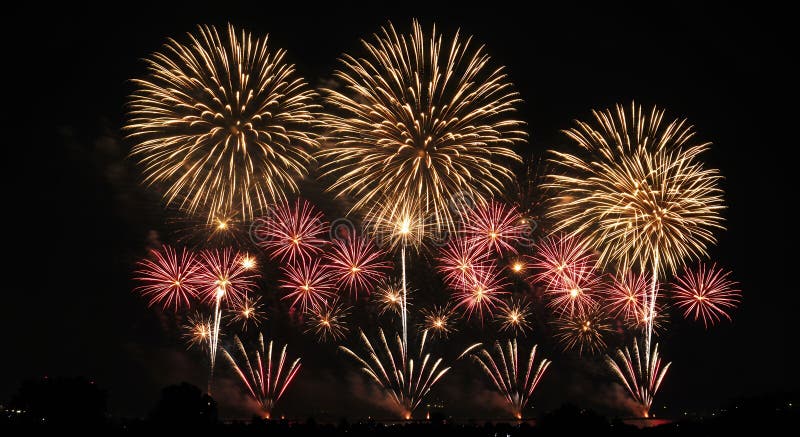 Vibrant Fireworks Display: Exploding Colors in the Night Sky ...