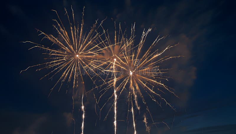 Vibrant Fireworks Display in Night Sky, Celebratory Atmosphere, Perfect ...