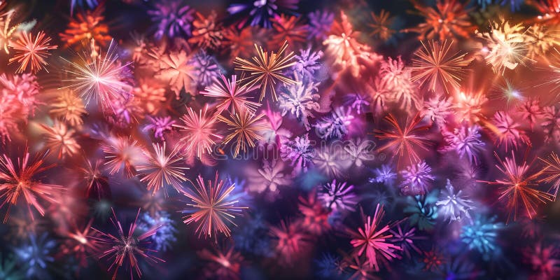 Vibrant Fireworks Display Scene, Colorful Firework Burst Backdrop, Dynamic Firework Celebration ...