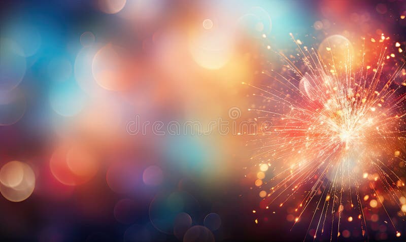 Vibrant Fireworks Explode in a Burst of Color. AI Generative Stock ...